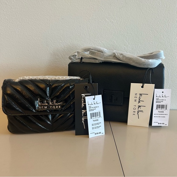 Bags | Nicole Miller Handbag Crossbody Purse Set Of 2 Vegan Leather ...